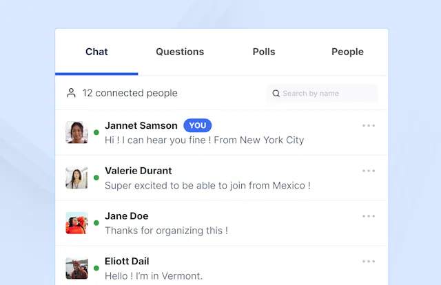 What is a Webinar Chat | Livestorm